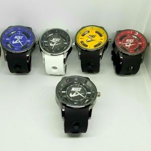 Nike | Accessories | Nike Hollow Analog Sports Watch Yellow Face Dial ...